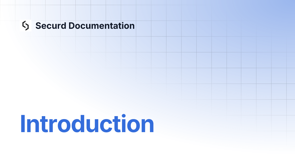 Introduction | Securd Documentation